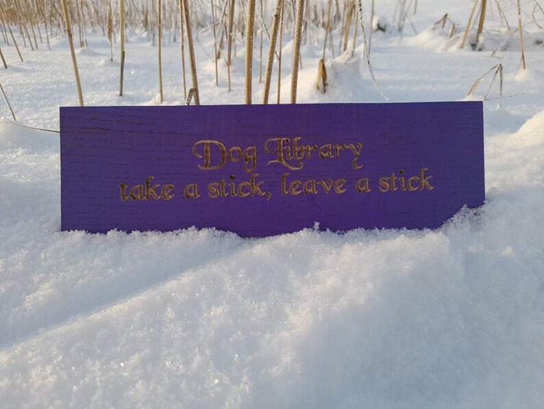 Dog Library Wood Sign | Etsy