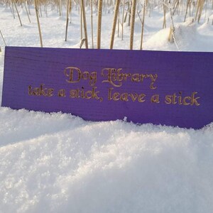 Dog Library Wood Sign | Etsy