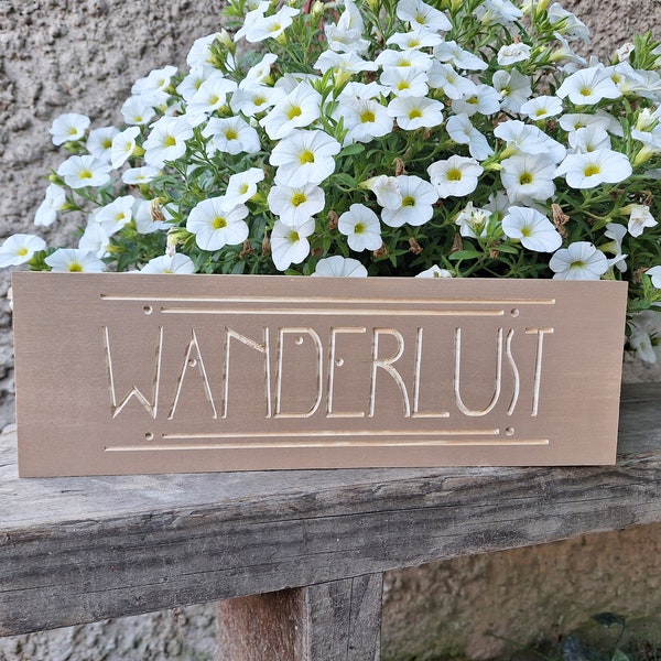 Wanderlust Wood Sign - Etsy