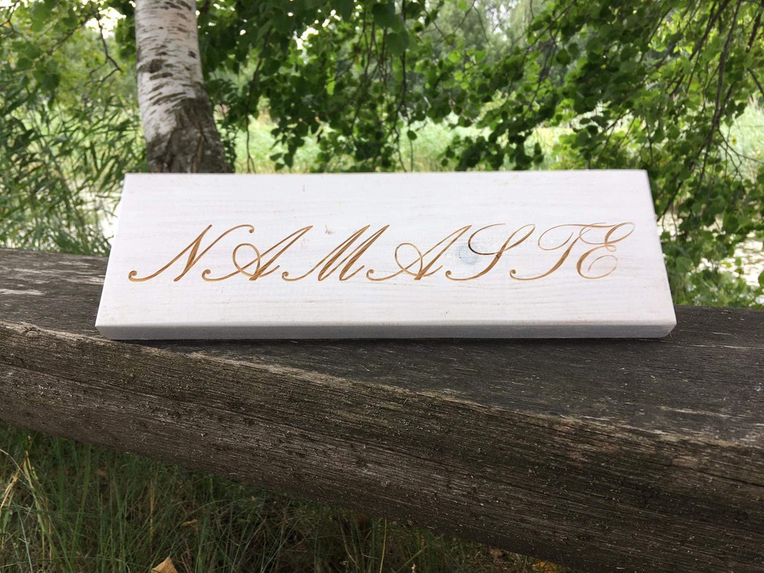 Namaste Wood Sign - Etsy
