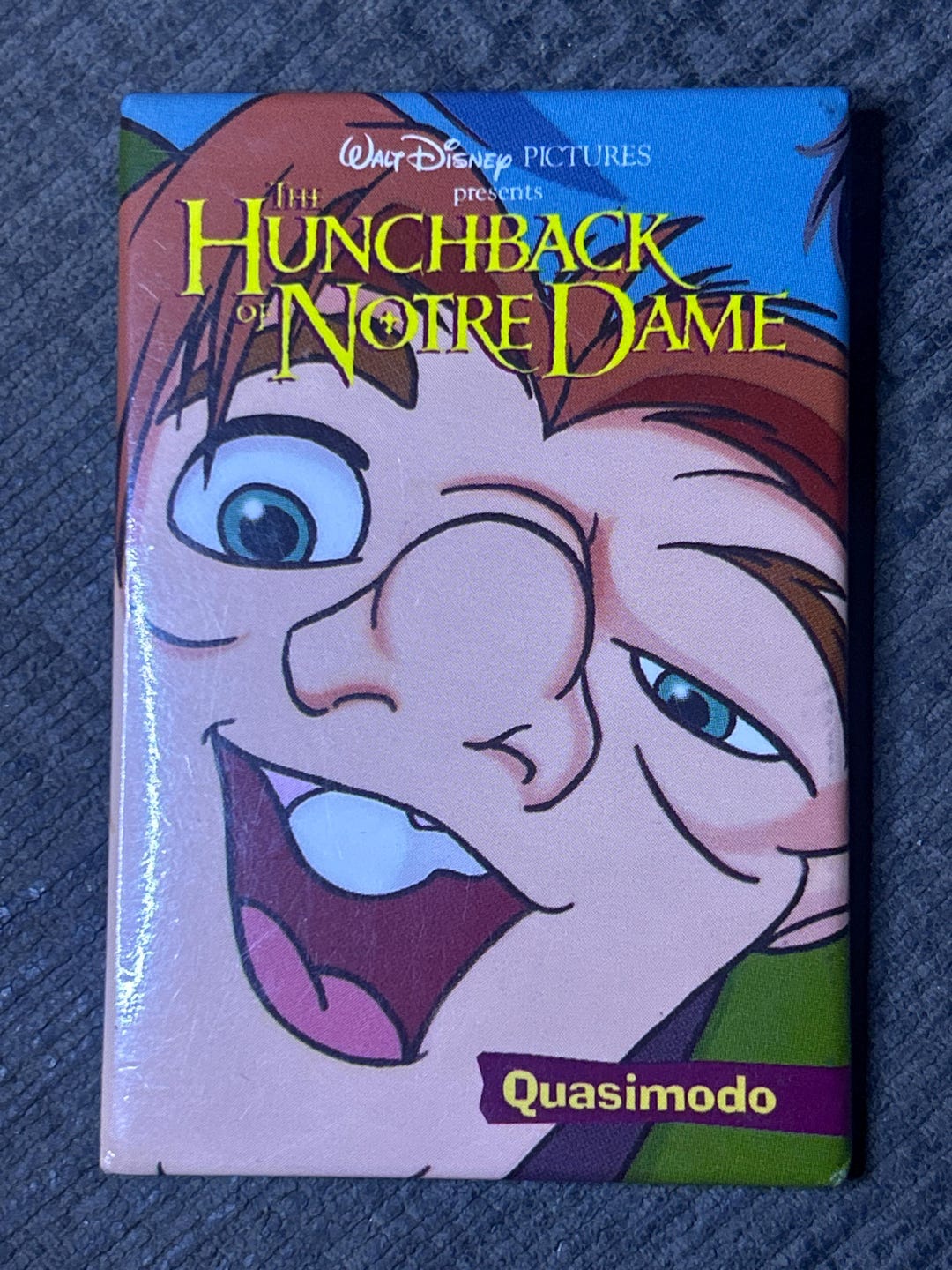 Disney “hunchback Quasimodo Pin Back Button” Vintage - Etsy
