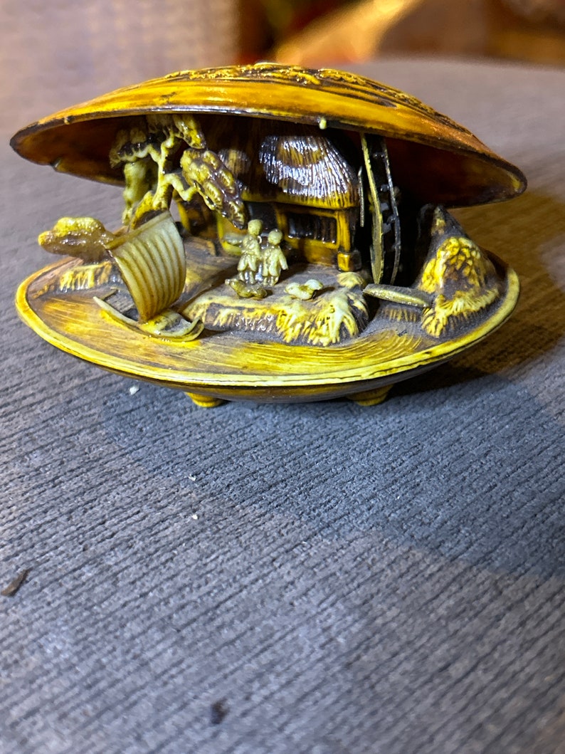 Japanese Celluloid Clamshell Diorama 1950s - Etsy