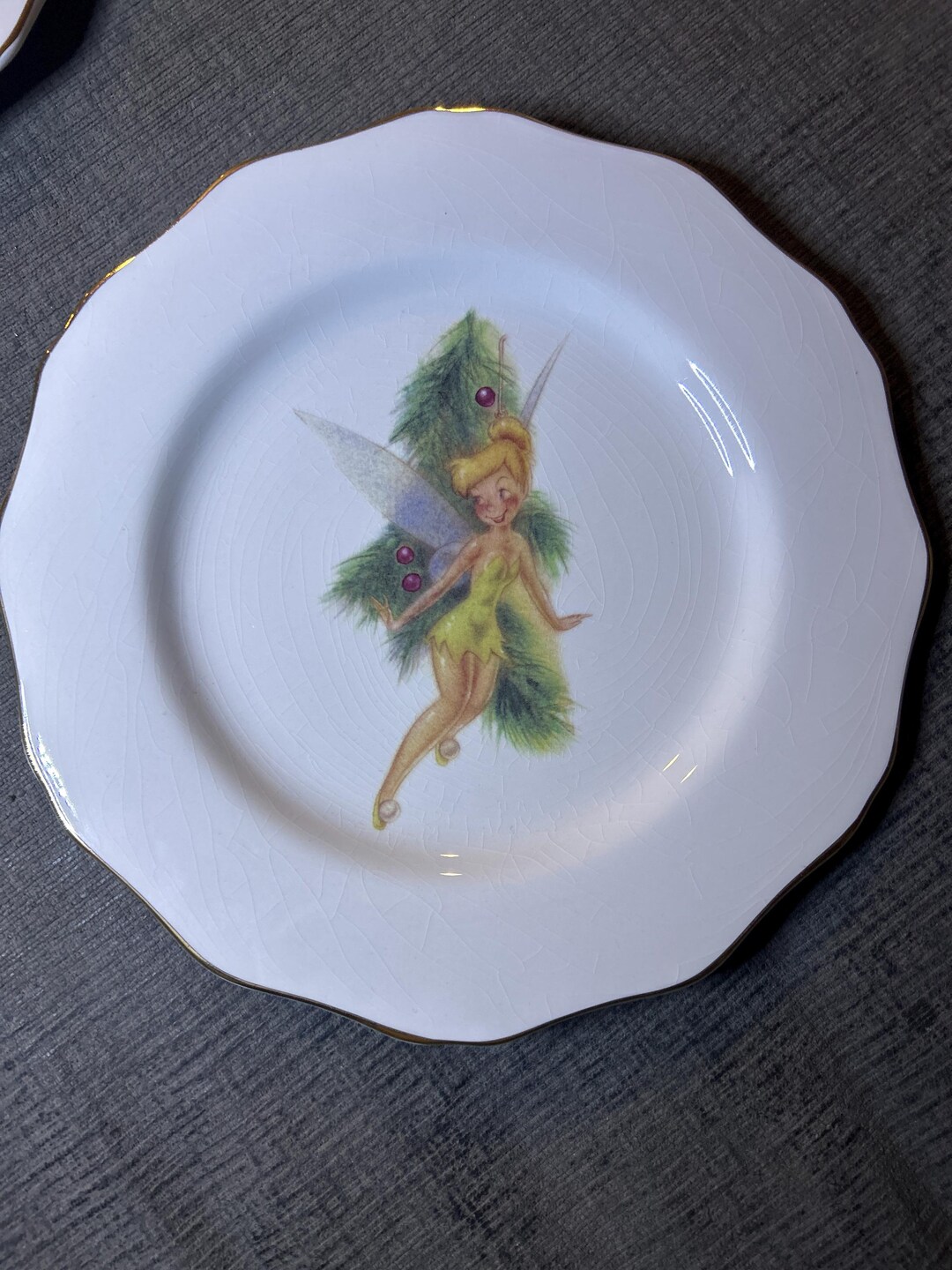 9” Inch Tinker Bell Plate Disney Direct Vintage - Etsy