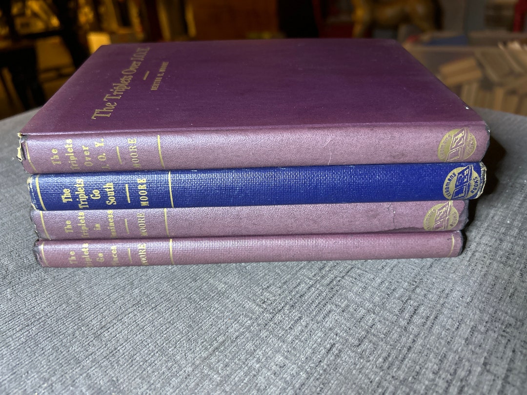 4 Bertha B. Moore “triplets Series Books” Hc-1940’s - Etsy