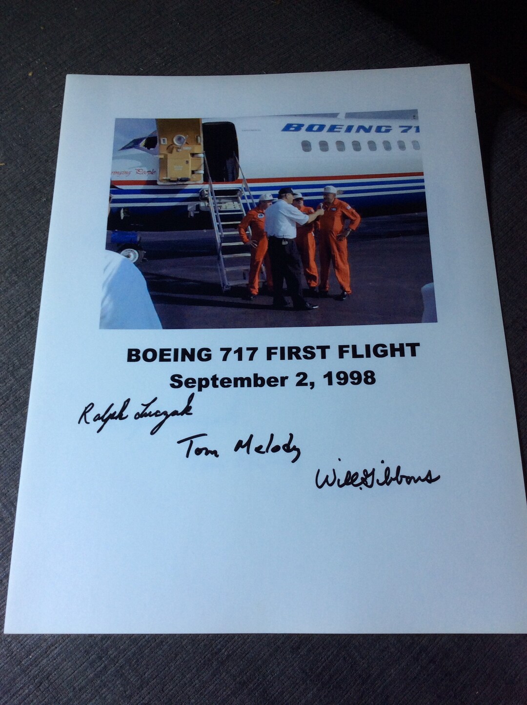 Boeing 717 First Flight Photo Signed by Crew (september 2, 1998 ...