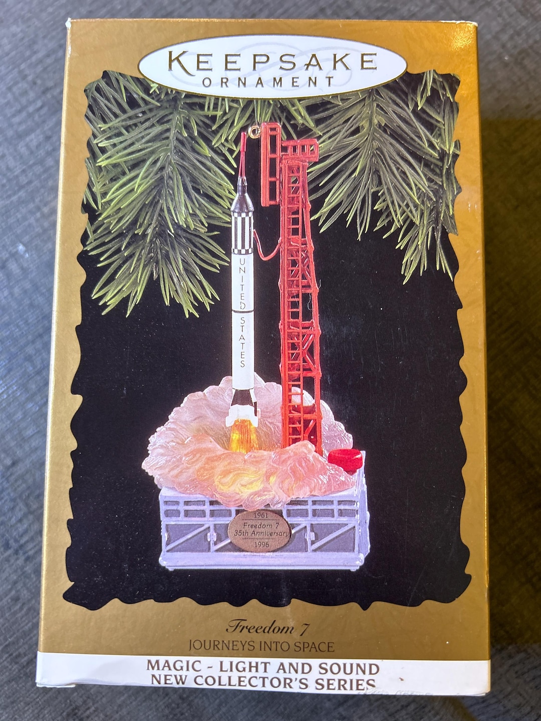 Hallmark “freedom 7” Ornament Nib-1996-light and Sound (1st in Journey ...