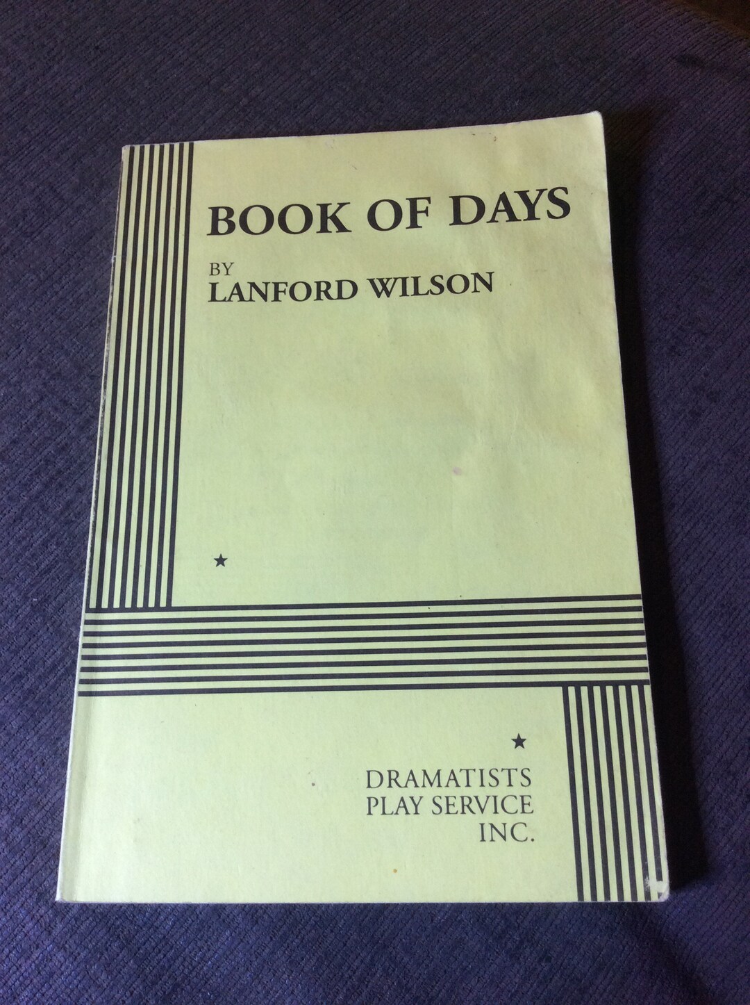 Book of Days a Play by Langford Wilson (softcover) - Etsy
