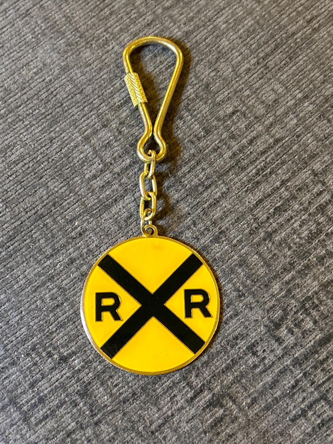 Railroad Crossing Keychain (metal) - Etsy