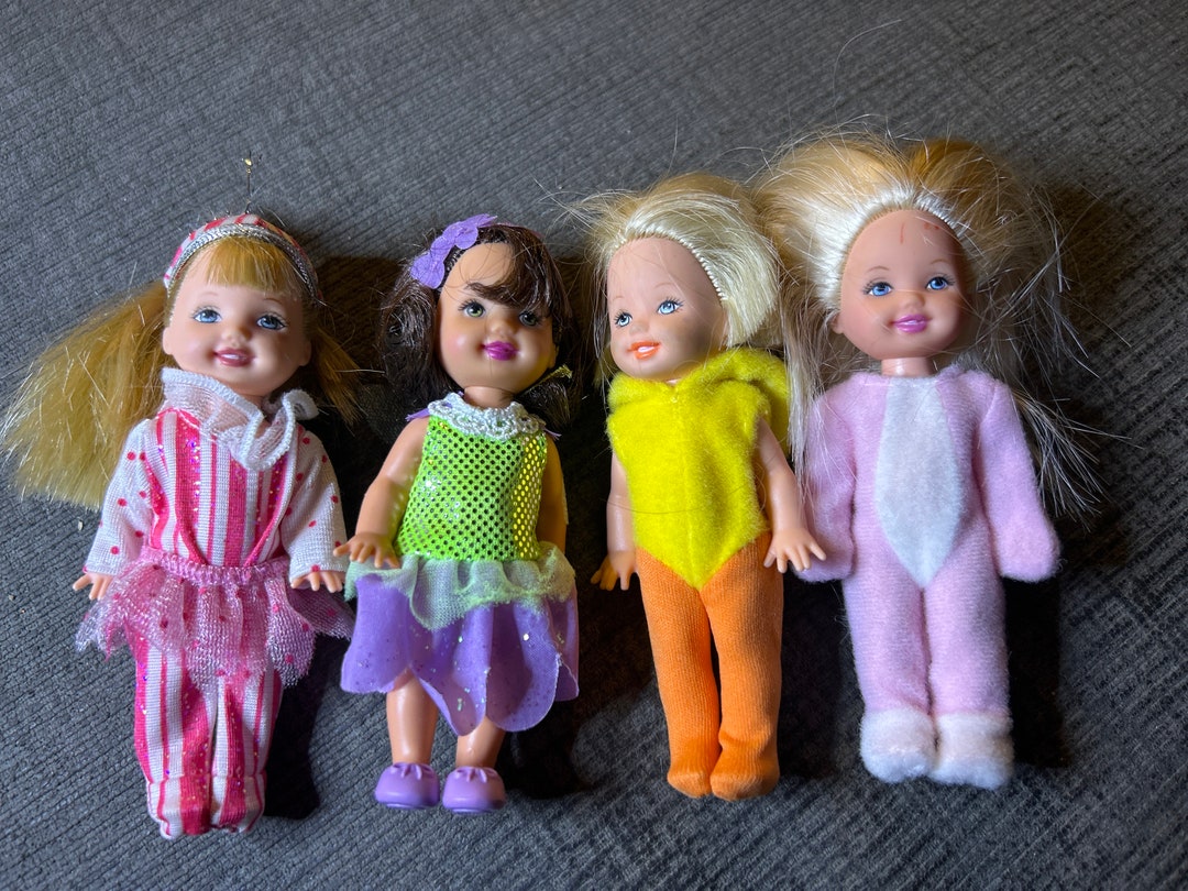 4 Barbie kelly Dolls 4 1/2 Inch Dolls - Etsy