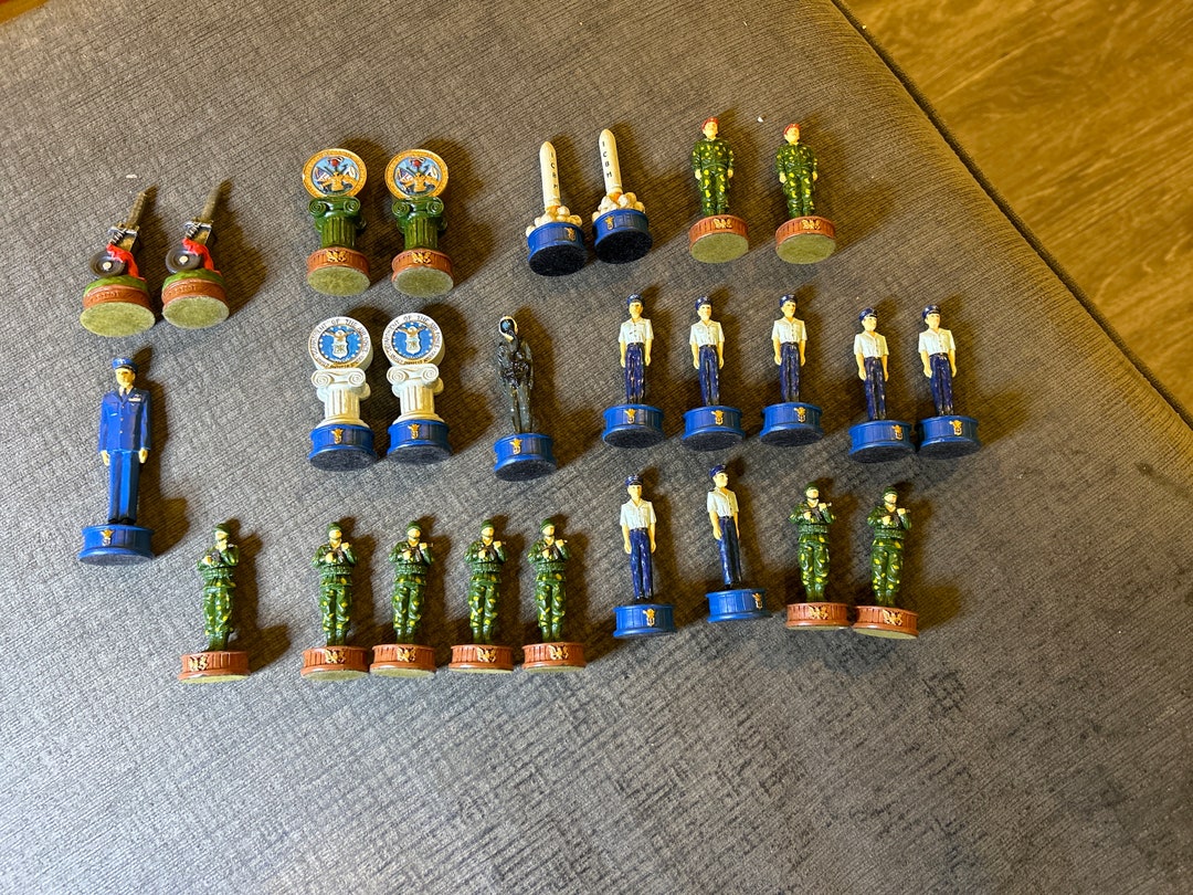 Summit Chess Pieces 26 (air Force-army) - Etsy