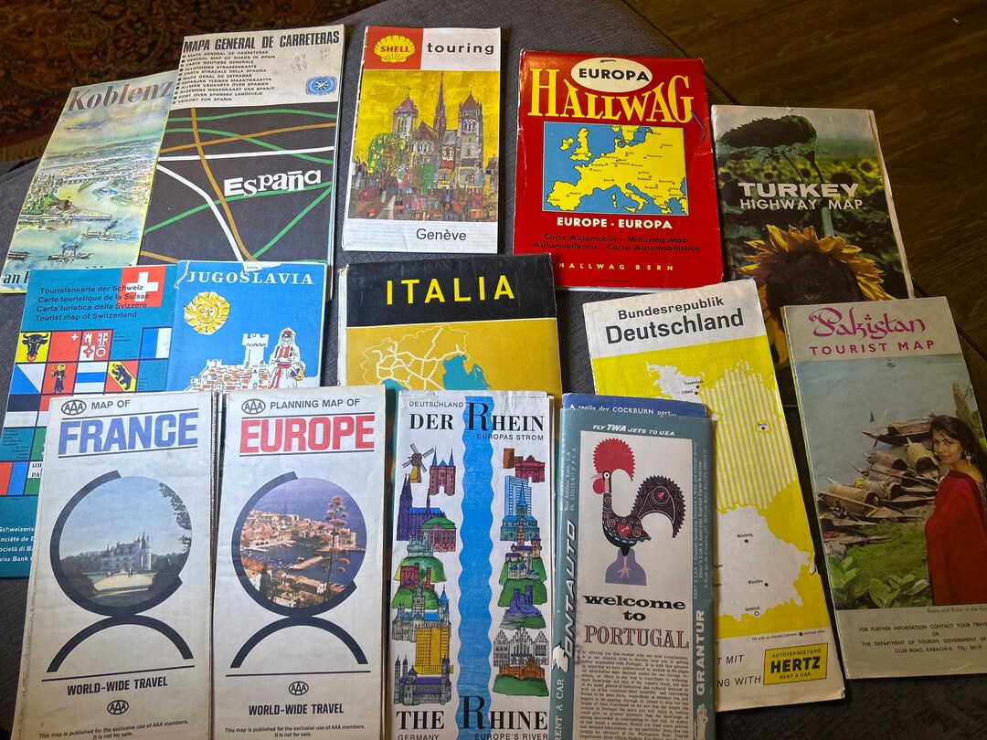 15 European Road Maps (1960-70’s) Vintage - Etsy