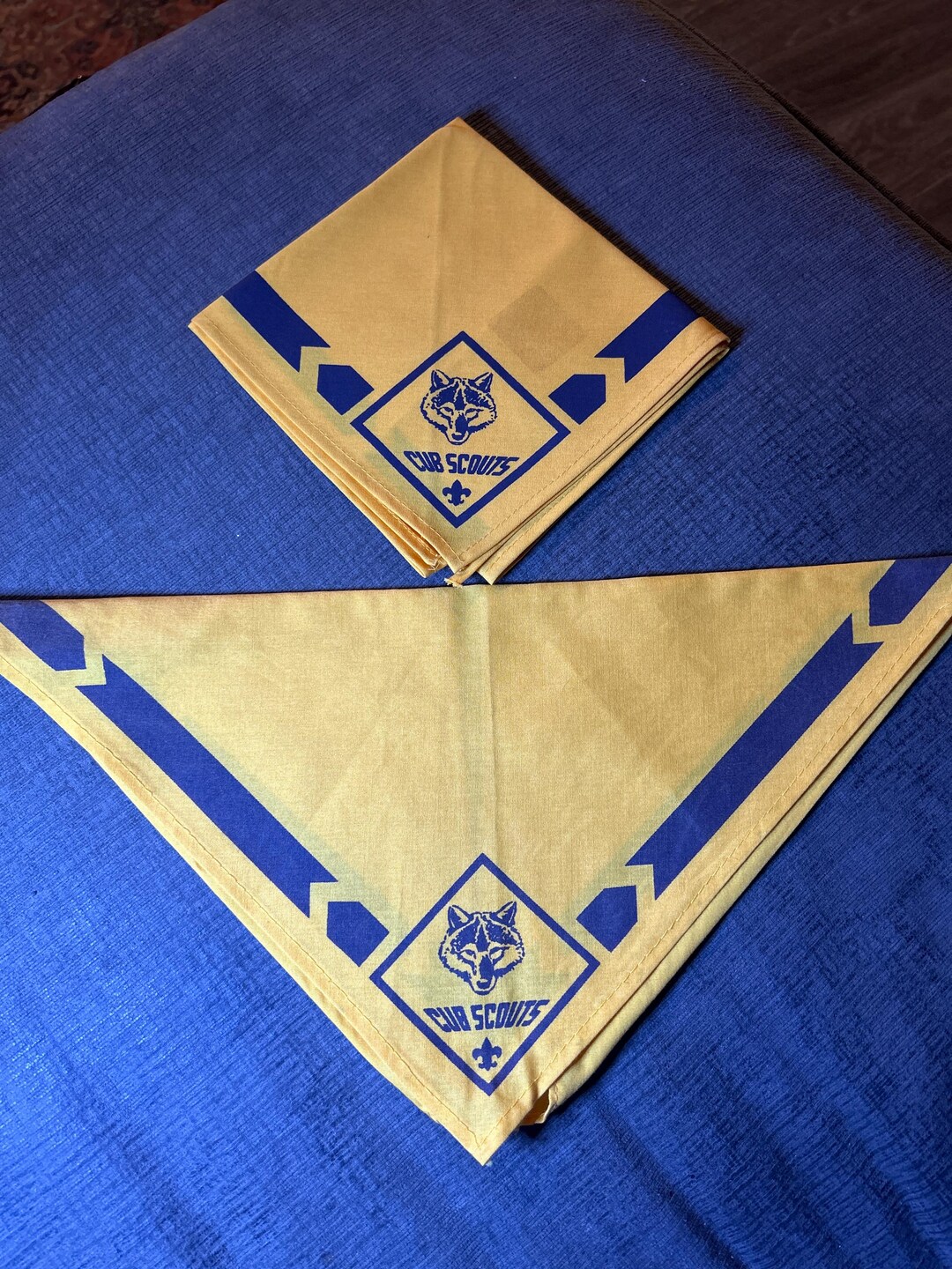 2 Cub Scout Yellow Neckerchiefs - Etsy