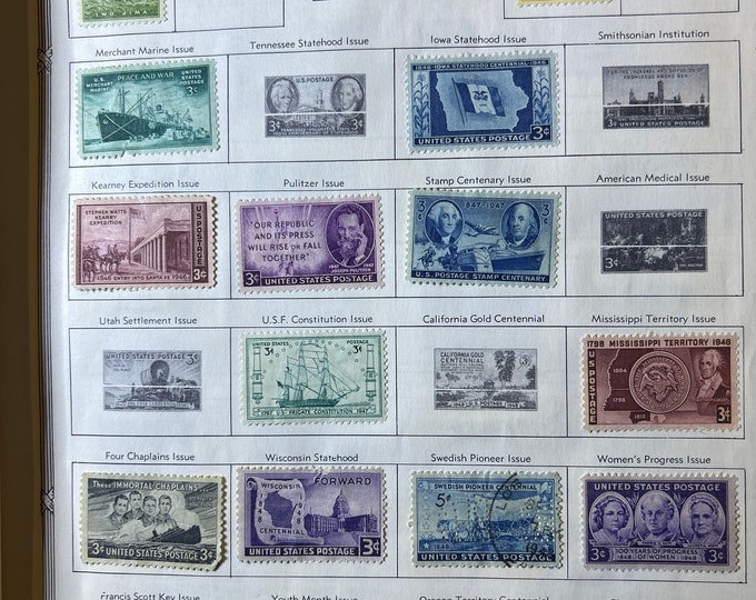 27 Mint U. S. Stamps (1945-52) on Sheets - Etsy