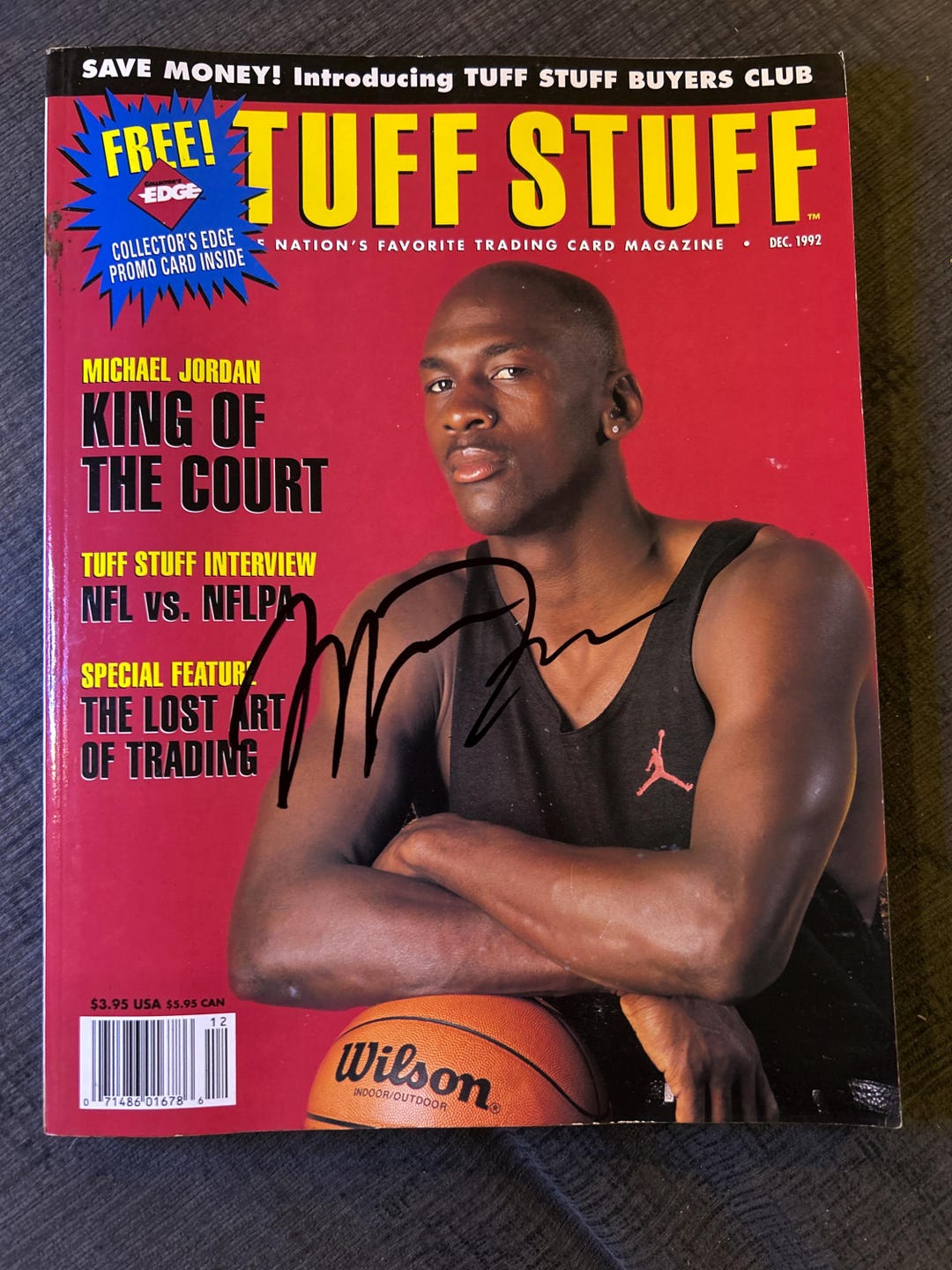 Michael Jordan Autographed “tuff Stuff” Dec. 1992 (read Description) - Etsy