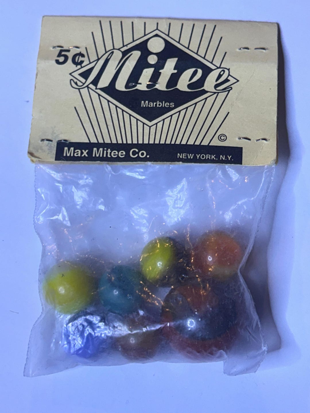Antique Mitee Marbles 7 Marbles New in Package - Etsy