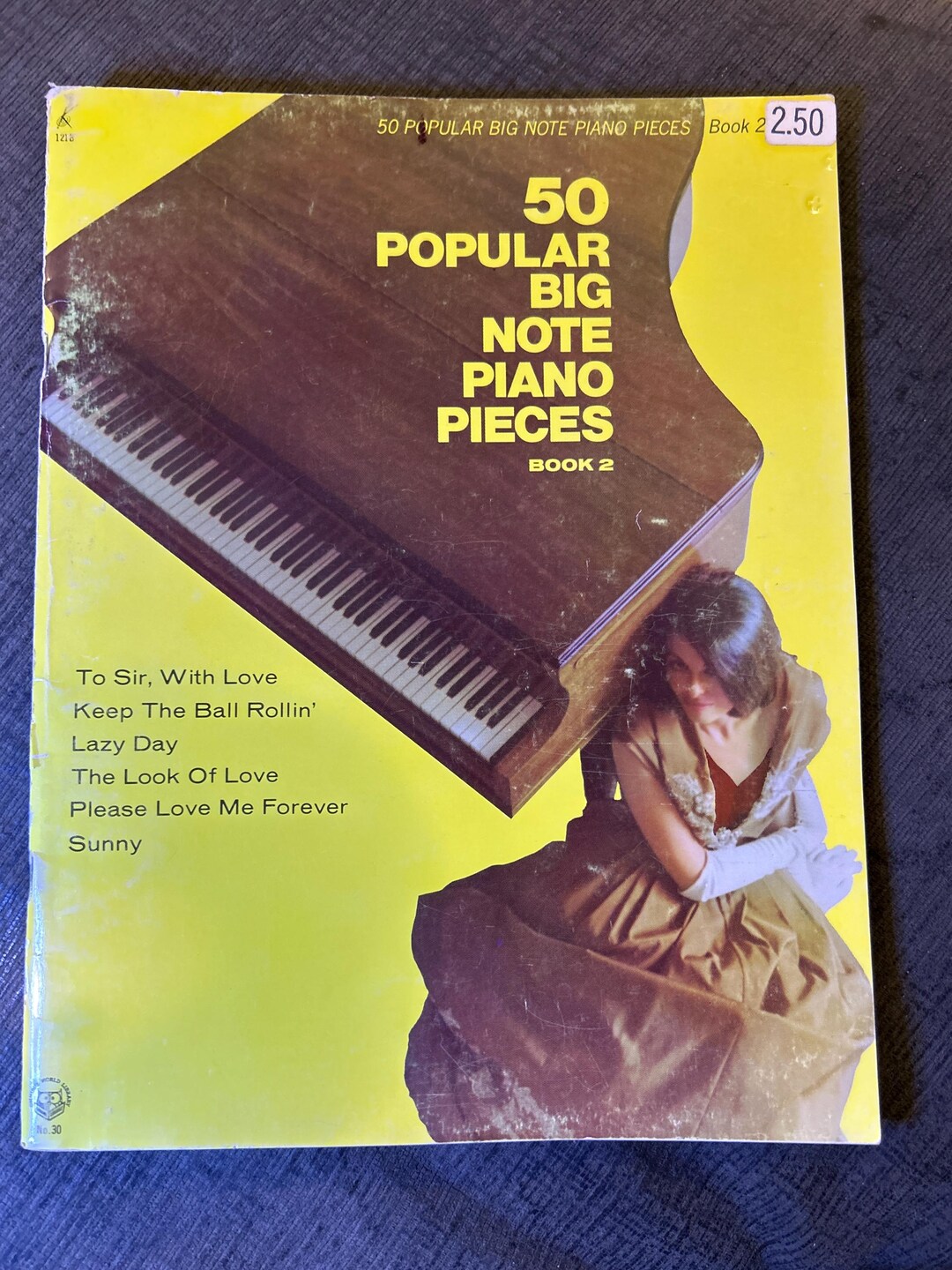 Piano Sheet Music “50 Popular Big Note Piano Pieces” Softcover - Etsy ...