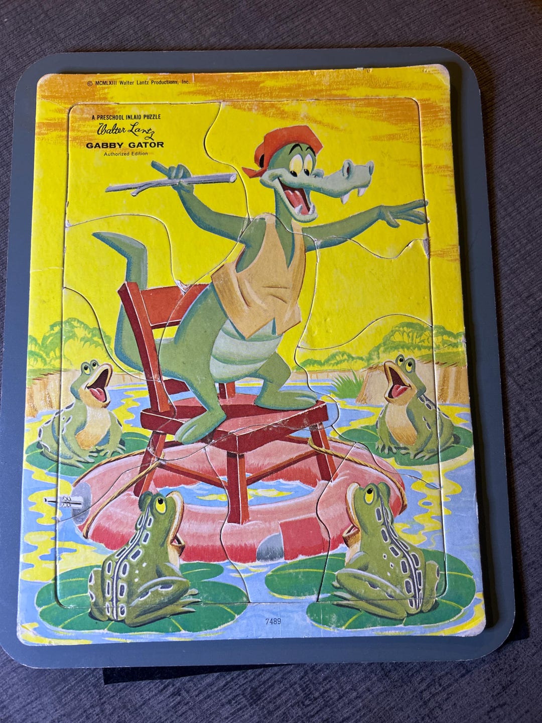 Gabby Gator Puzzle (1963) Walter Lance Preschool Inlaid Puzzle - Etsy