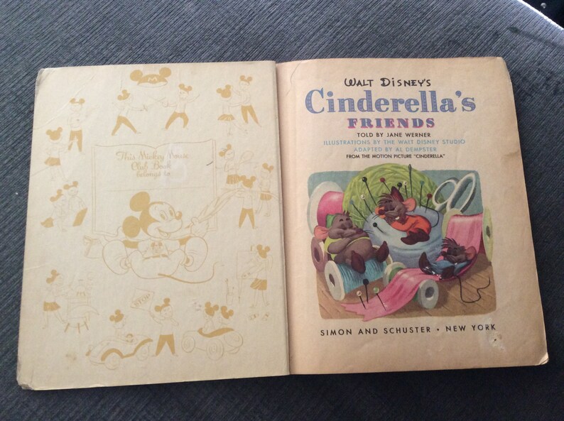 Disneys Cinderella Little Golden Book super Rare First - Etsy