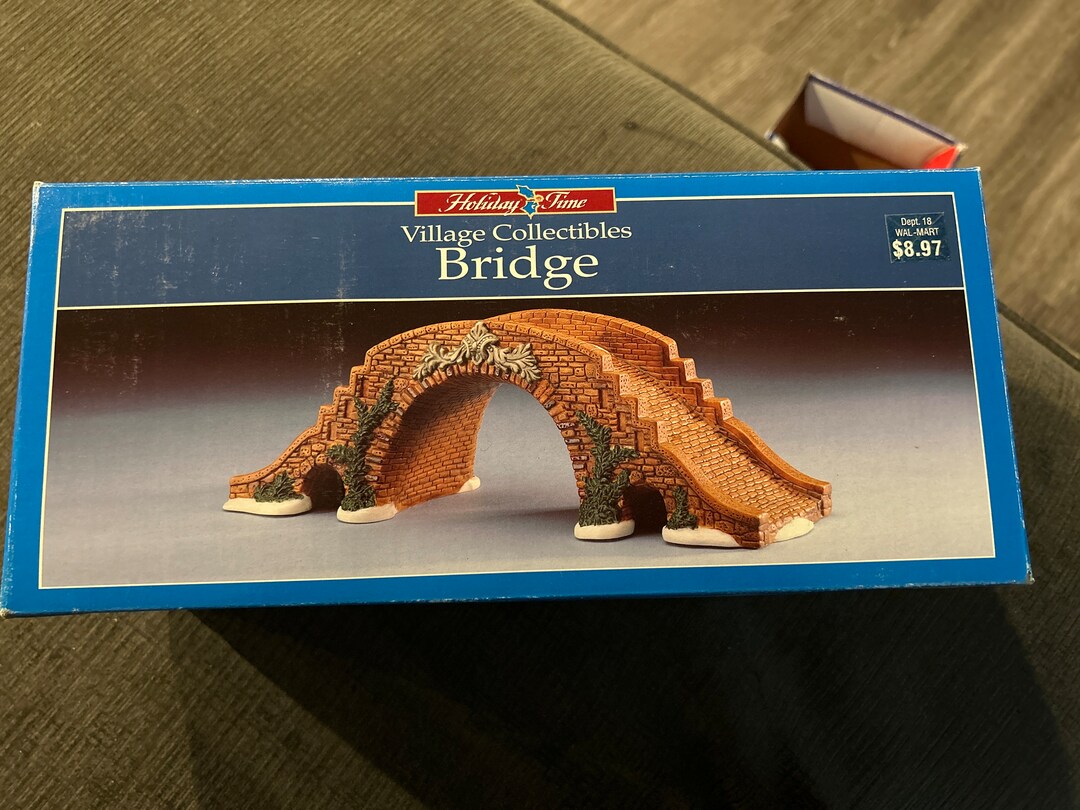 Village Collectibles “holiday Time Bridge” New Old Stock - Etsy