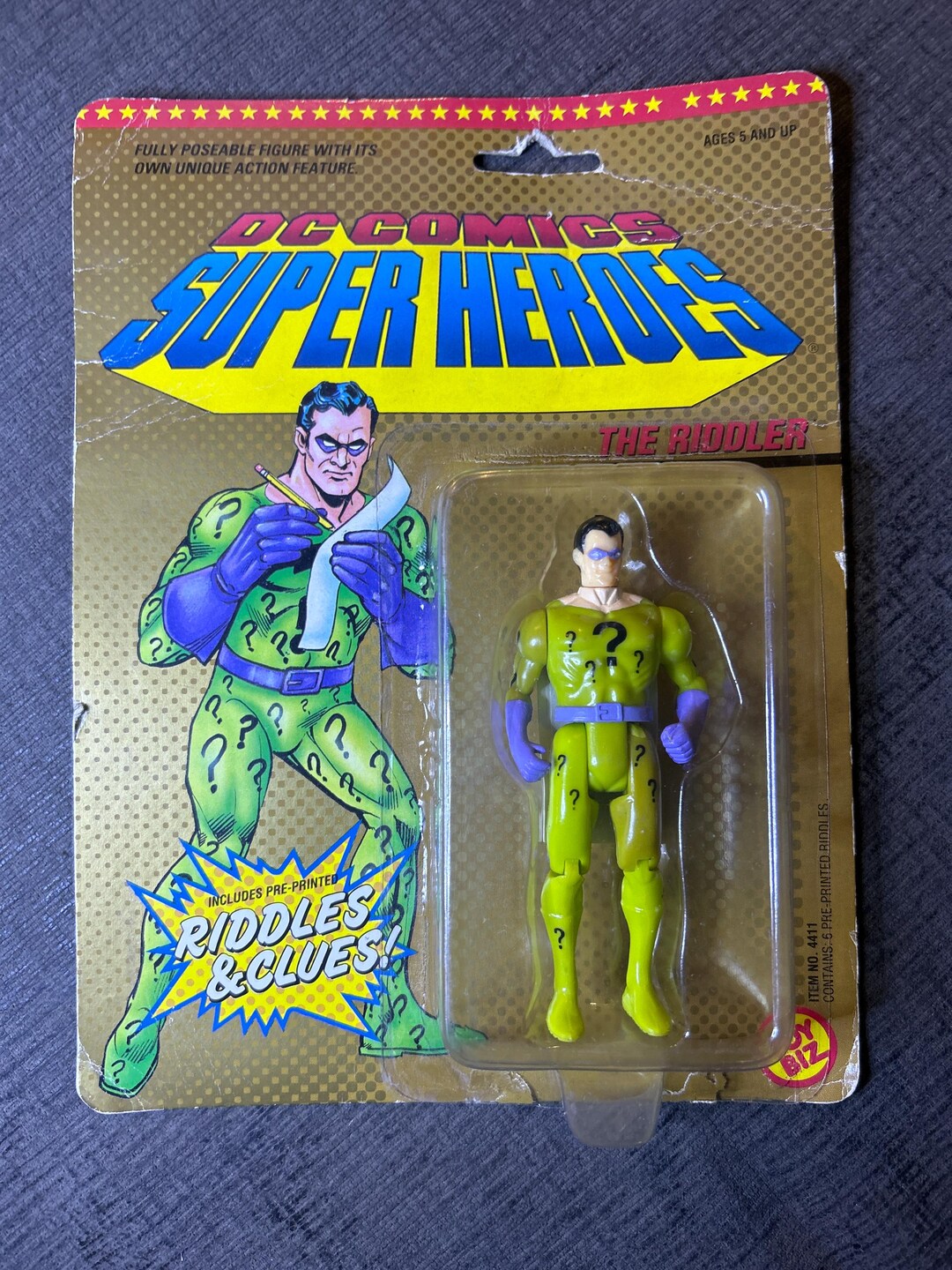 Batman the Riddler With Riddles and Clues toybiz New on Card - Etsy