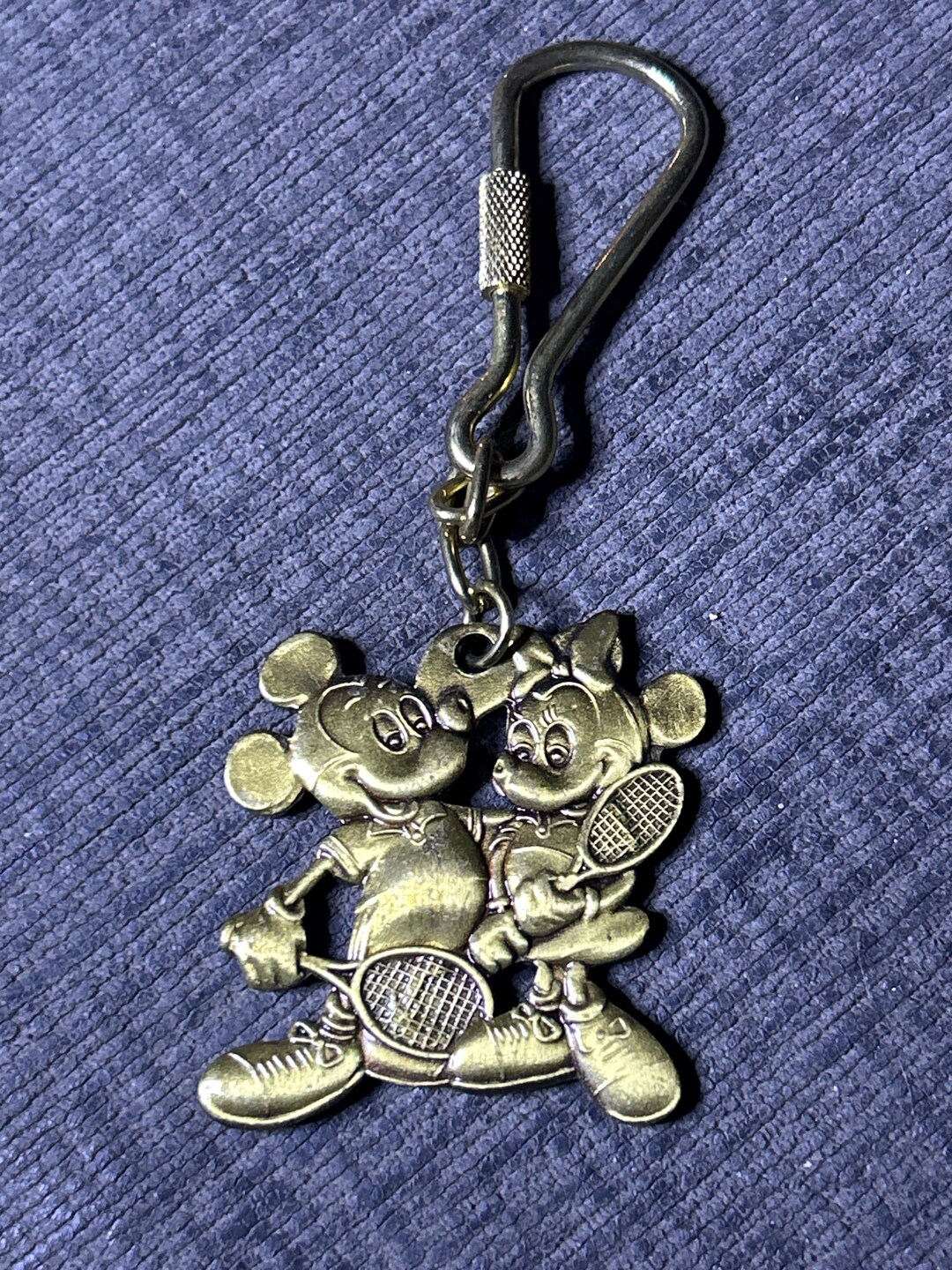 Mickey and Minnie Key Chain (brass-disney) New Old Stock-tennis - Etsy