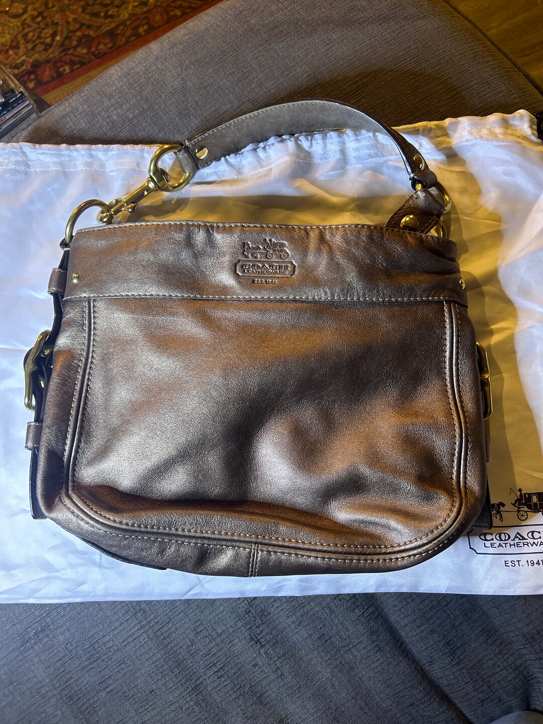 Coach Metallic Copper Bronze Purse - Etsy