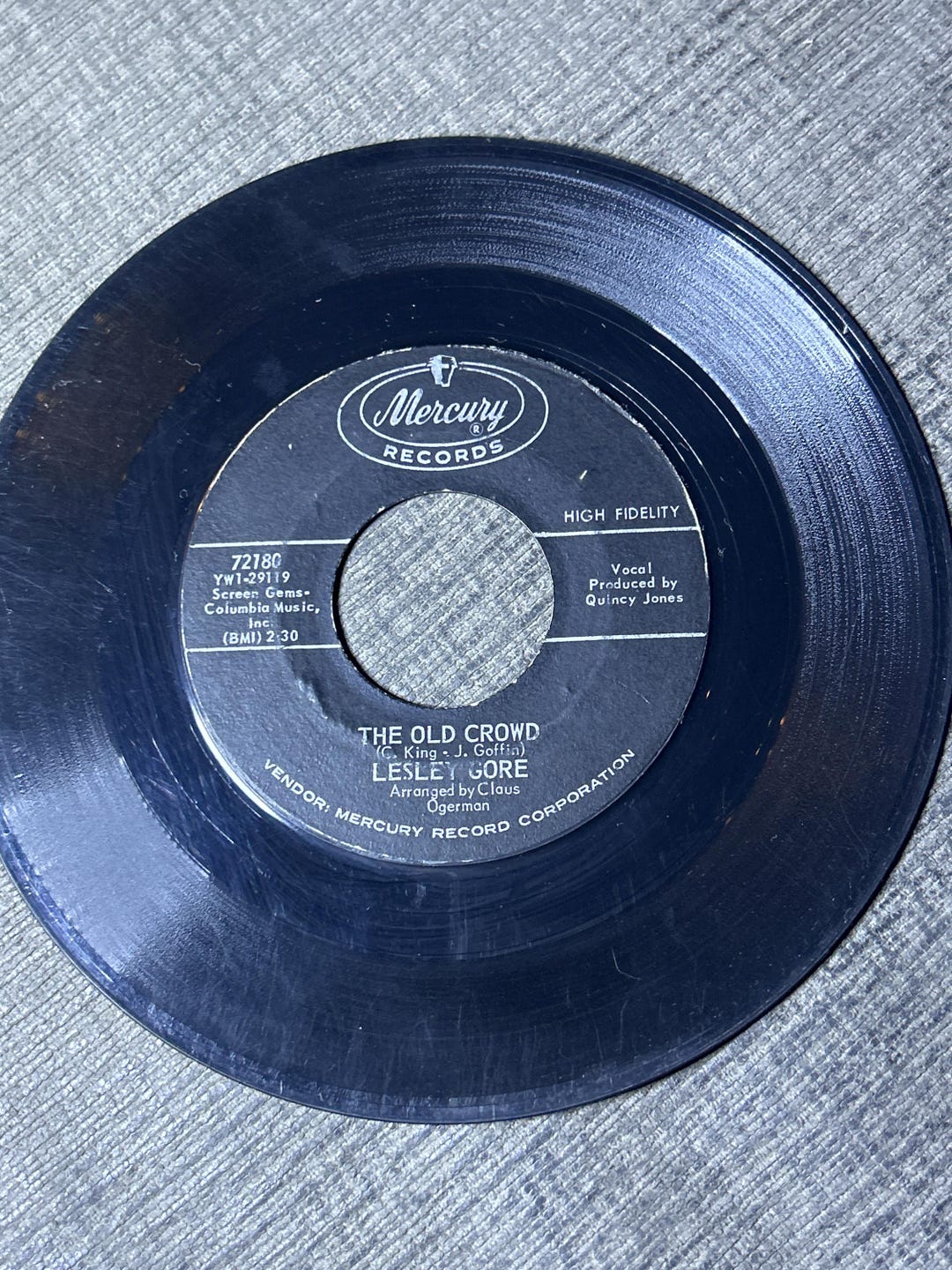 Lesley Gore 45 Record: She’s a Fool / the Old Crowd - Etsy