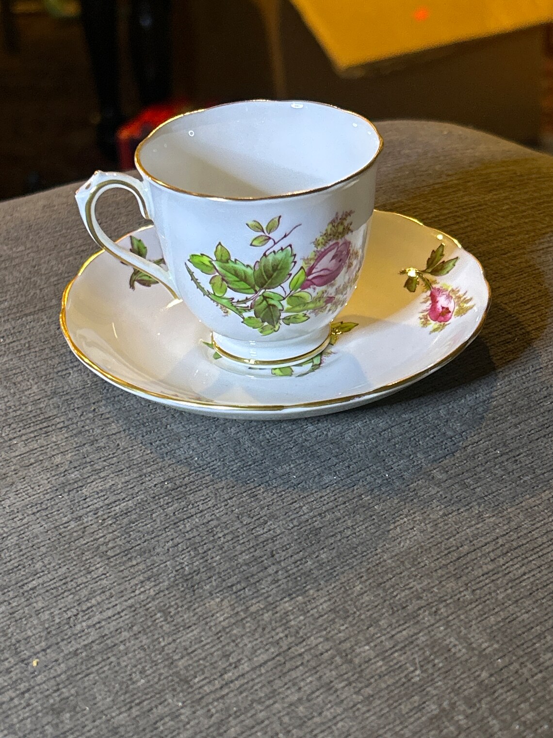 Royal Chelsea “moss Rose” Demitasse Cup and Saucer - Etsy
