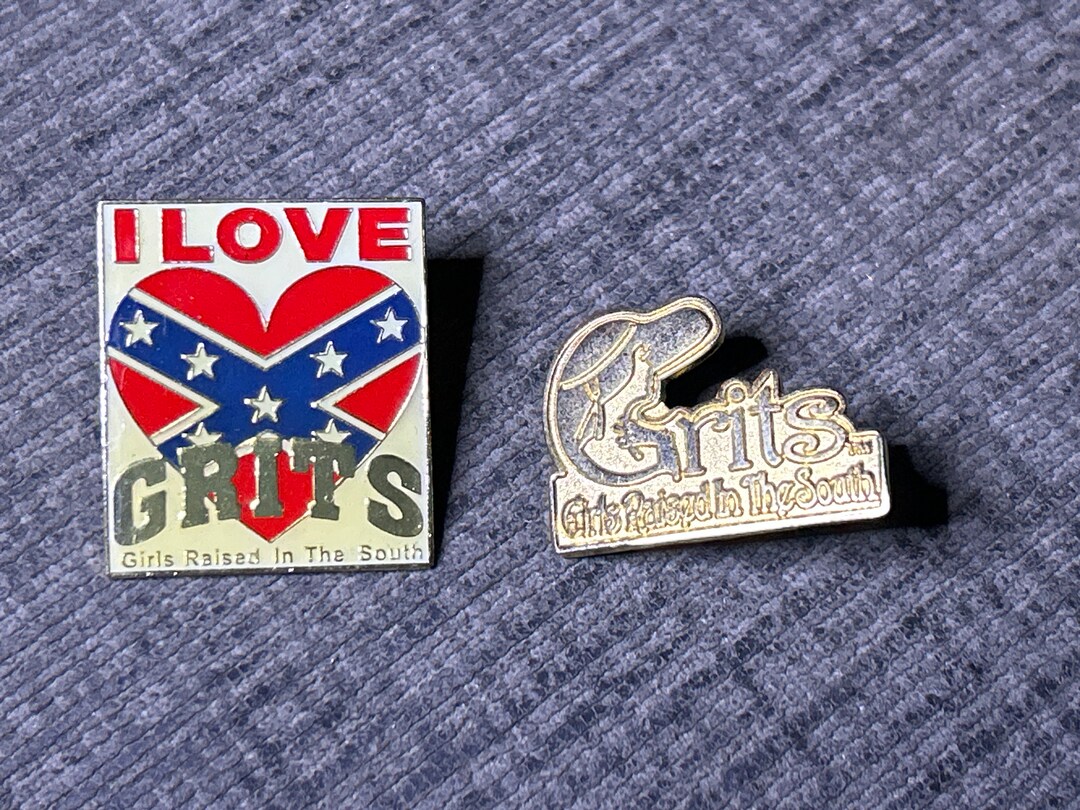 2 “GRITS” Pins (girls Raised in the South) Vintage - Etsy