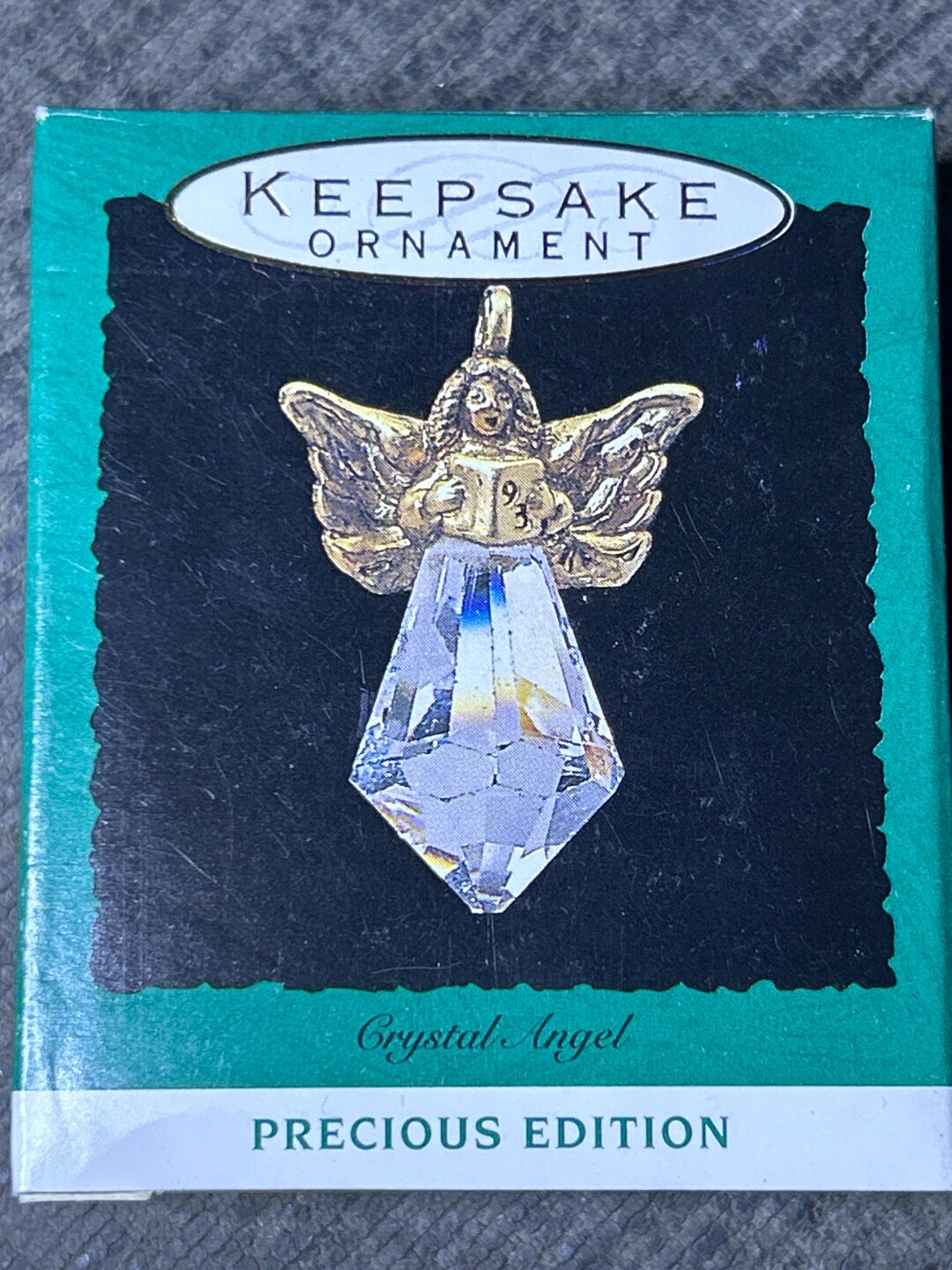 Hallmark crystal Angel Miniature Ornament NIB - Etsy