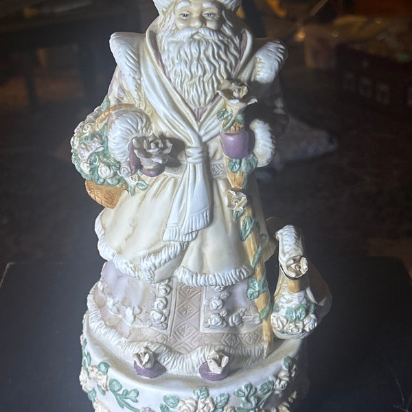 Porcelain Santa Music Box - Etsy