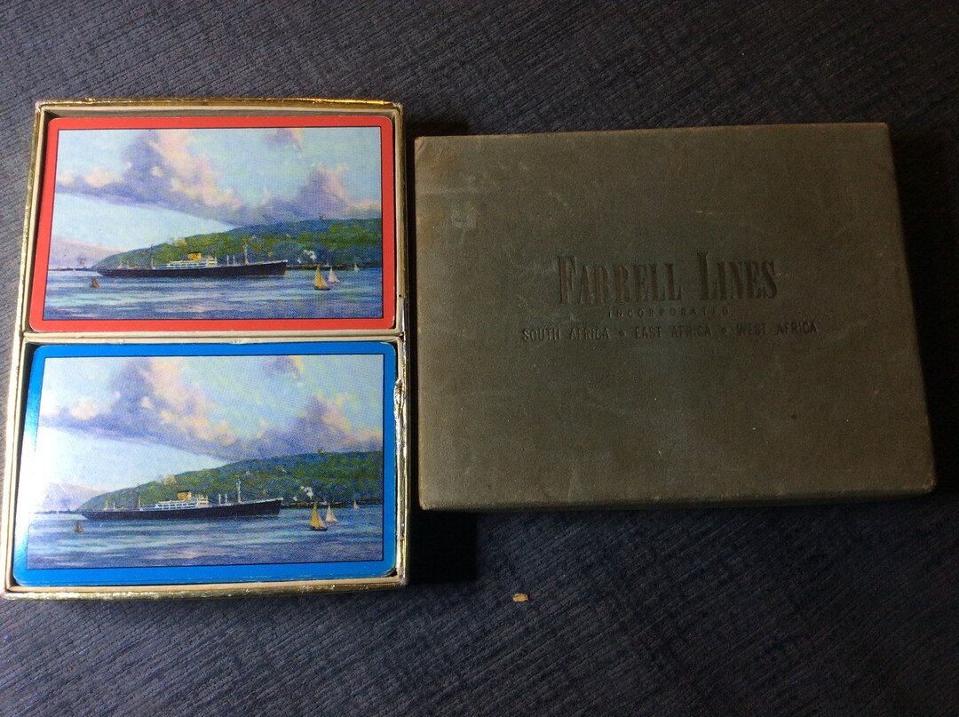 Vintage Farrell Lines Playing Cards 2 Decks With Box - Etsy