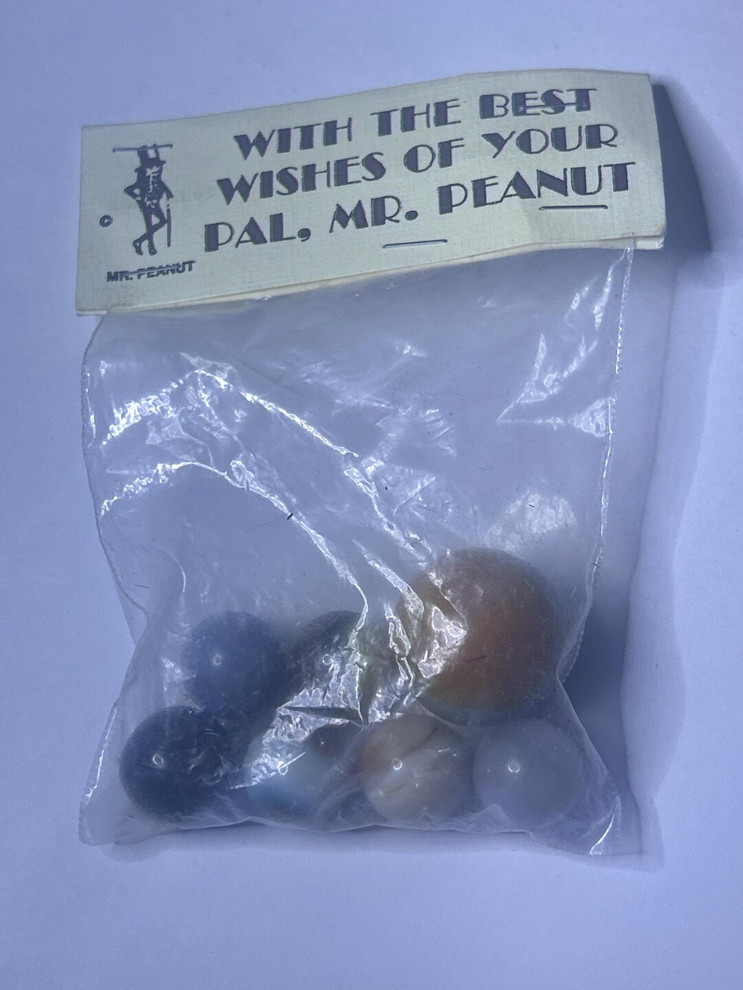 Antique Mr. Peanut Promo Pack 7 Marbles New in Package - Etsy
