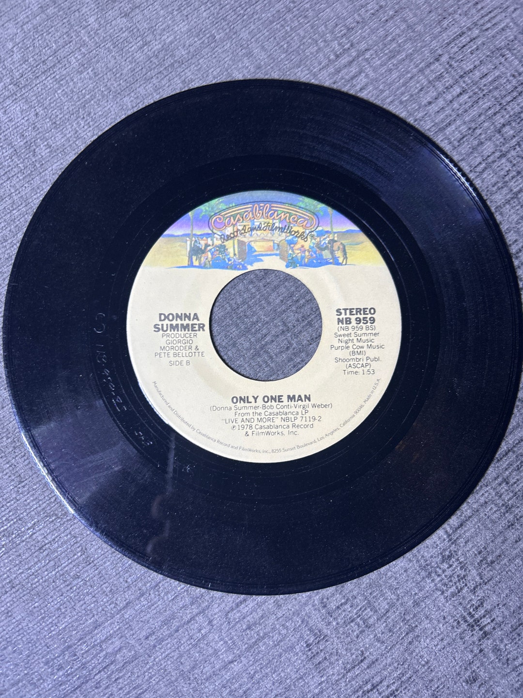 Donna Summer 45 Vinyl “heaven Knows/only One Man” 7inch-mint-1978 ...