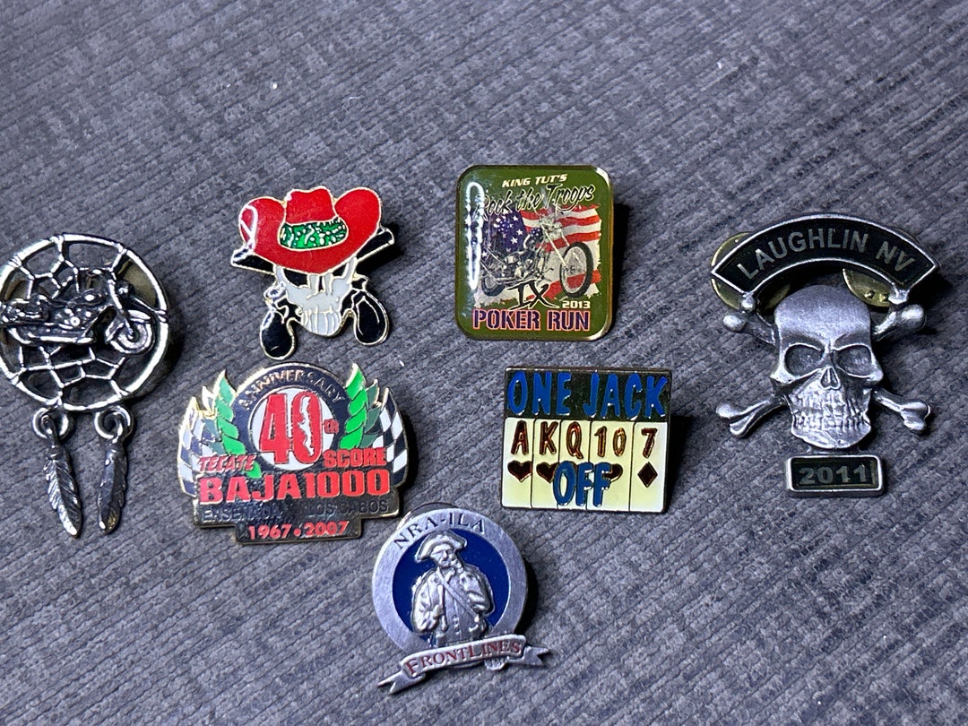 7 Motorcycle Related Pins (vintage-modern) Pin Backs - Etsy