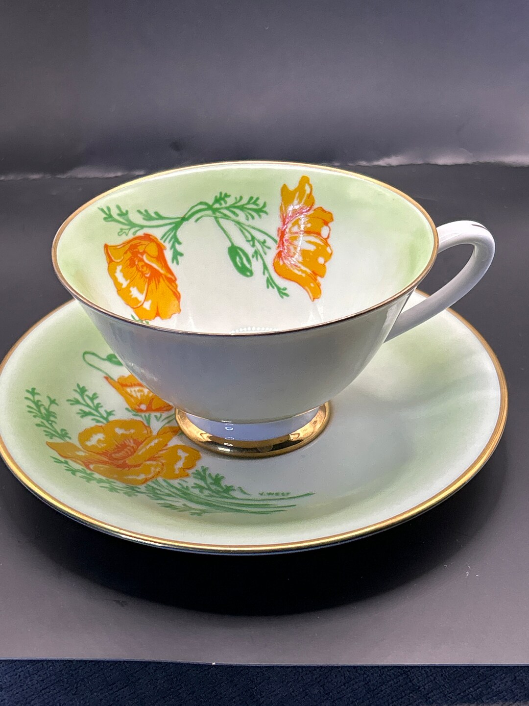 Tirschenreuth Germany “tea Cup and Saucer” - Etsy