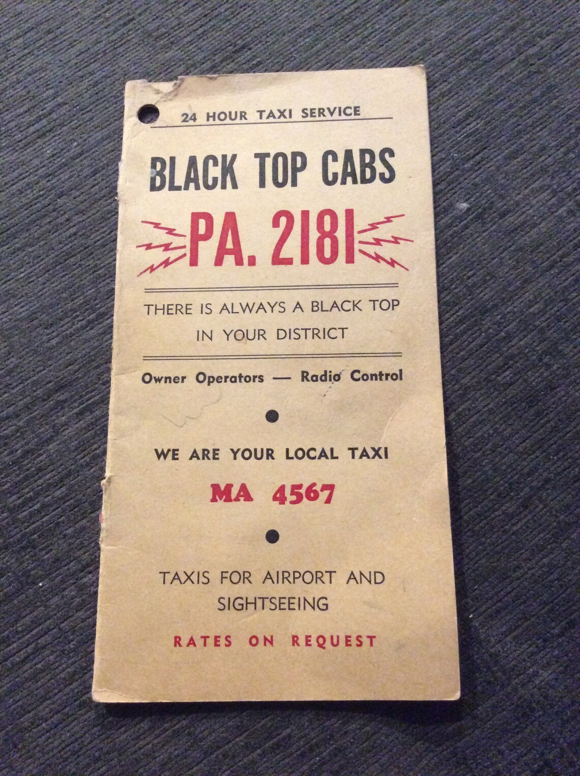 Vintage Black Top Cabs Map vancouver B.C. 1940s - Etsy