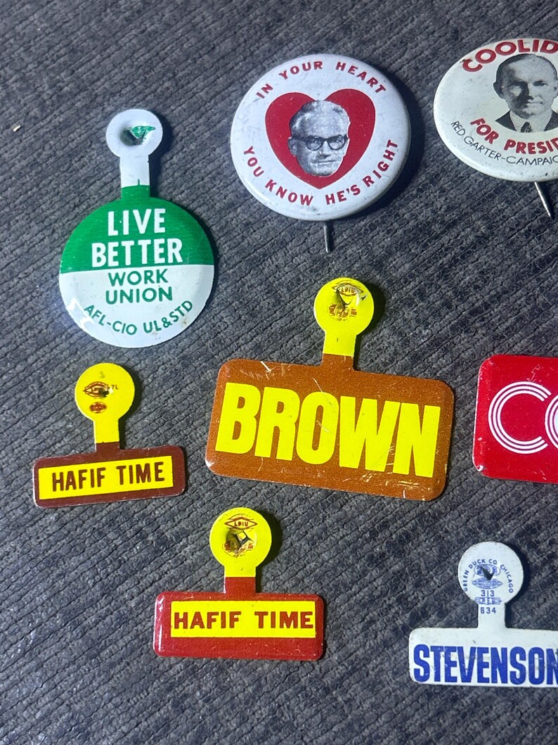10 Campaign Pins-buttons (goldwater-coolidge+++) - Etsy