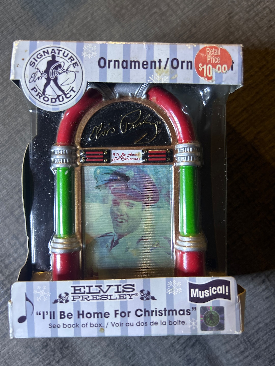 Elvis Presley Ornament “i’ll Be Home for Christmas” Nib-musical - Etsy