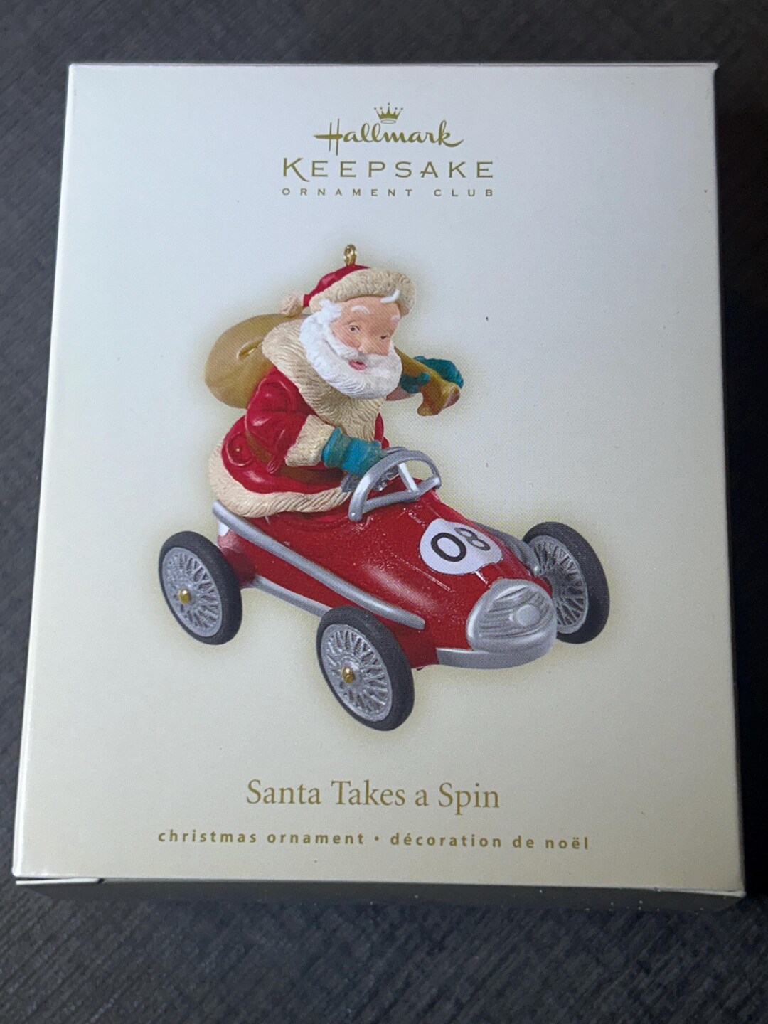 Santa Takes a Spin “hallmark Ornament” Collectors Club NIB - Etsy