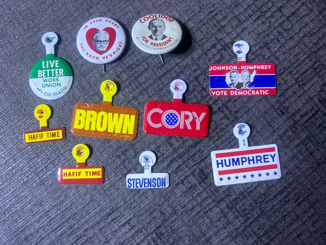 10 Campaign Pins-buttons (goldwater-coolidge+++) - Etsy