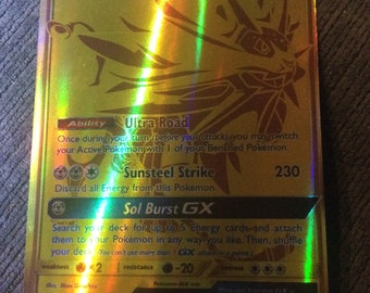 Gold Solgaleo Gx - Etsy