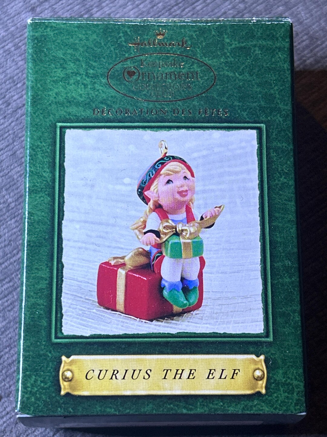 2002 Hallmark “curius the Elf” Ornament NIB Collectors Club - Etsy