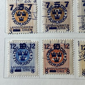 Sweden Bob Semi-postal 1916-18 (19 Stamps) High CV - Etsy