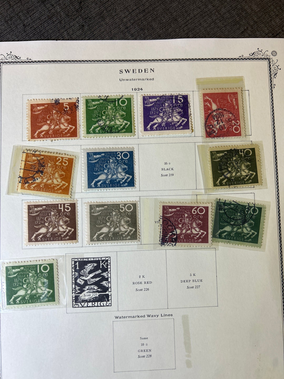 Sweden Postage Stamps 1924 (post Office 50th) 12 Stamps High CV - Etsy