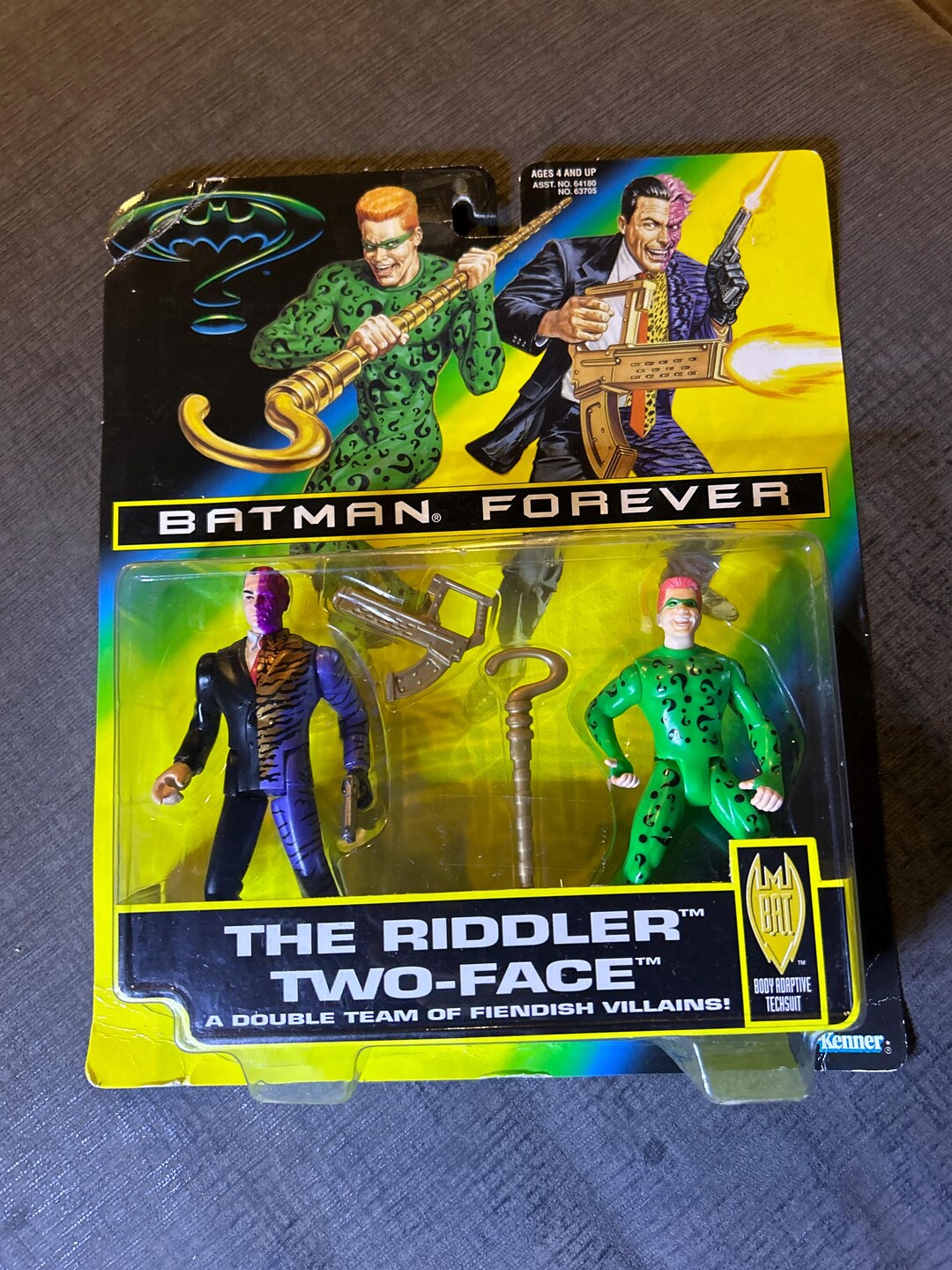 Batman Forever the Riddler and Two Face 1995 Hasbro New on Card - Etsy