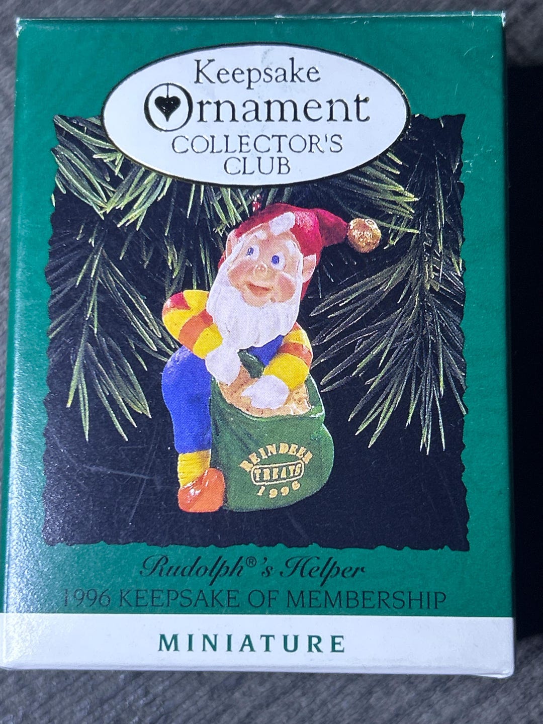 1996 Hallmark rudolphs Helper Miniature Ornament NIB - Etsy