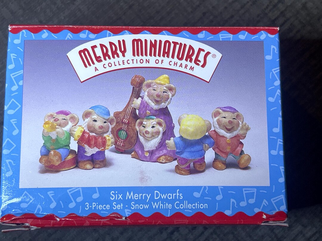 Hallmark Merry Miniatures (6 Merry Dwarfs) Snow White Collection - Etsy