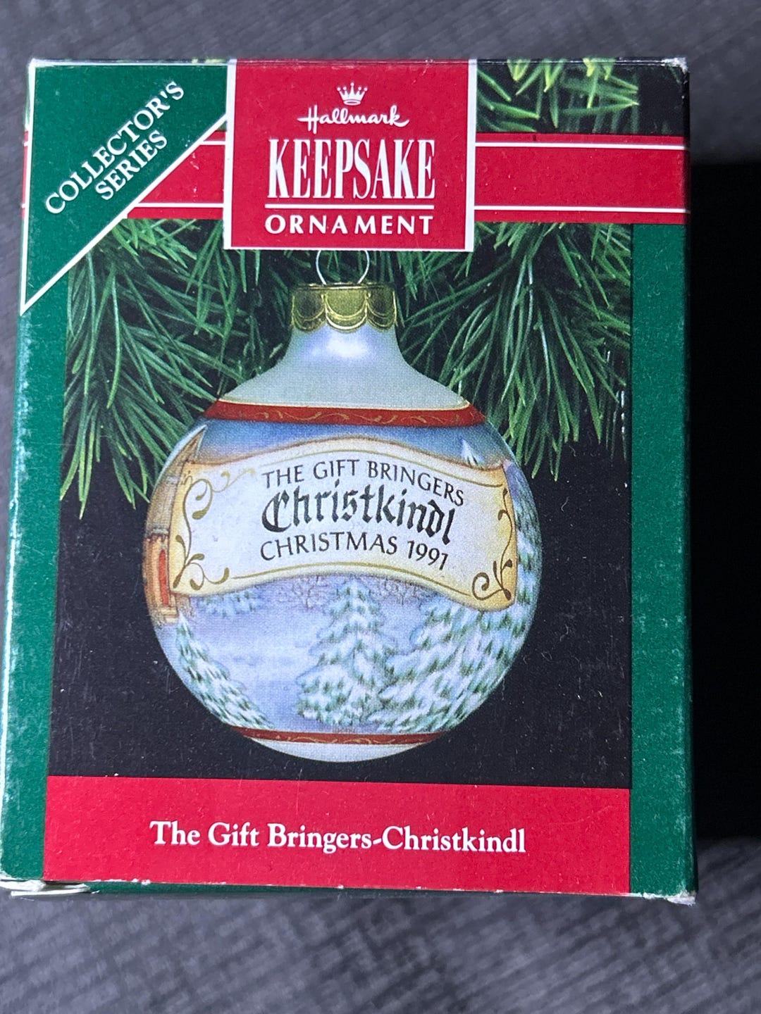 1991 Hallmark “the Gift Bringers Christkindl” Ornament NIB Glass Ball ...