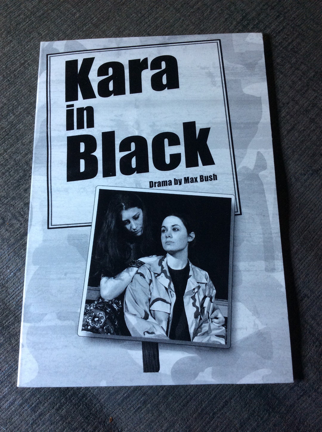 Kara in Black a Play by Max Bush (softcover) - Etsy